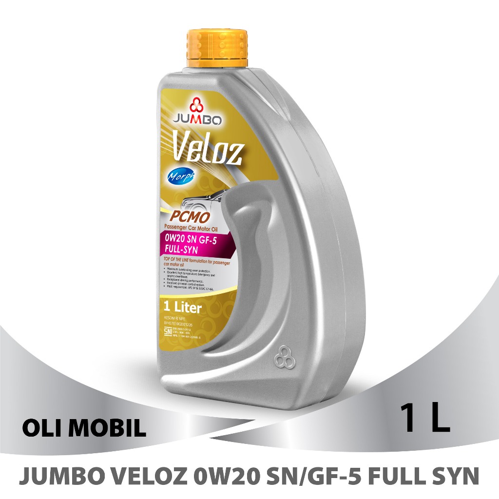 Jual JUMBO Veloz 0W20 SN/GF-5 Full-Syn (1 Liter) | Shopee Indonesia