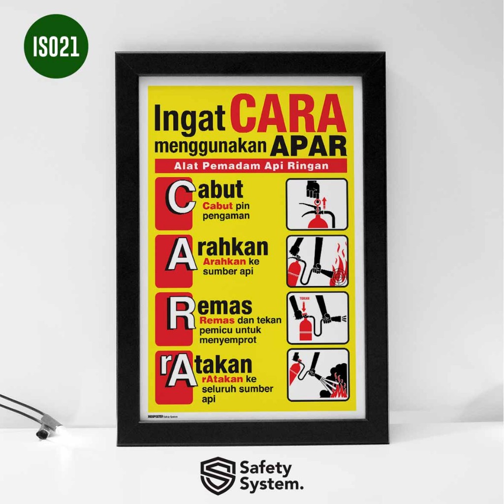 Jual Poster K3 Keselamatan Kerja Safety APAR Ingat CARA Memadamkan Api ...