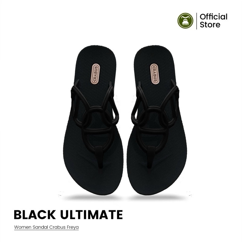 Jual Sandal Wanita Crabus warna Ultimate Black | Shopee Indonesia