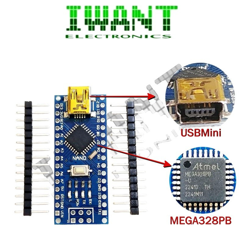 Jual Arduino Nano V3 Ch340 Arduino Nano Atmega328 Atmega328p Ch340 Usb 5905