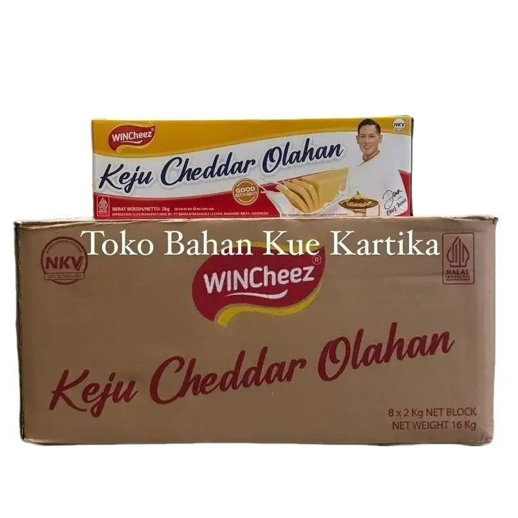 Jual Keju Wincheez Cheddar Cheese 2kg (isi 8) - KARTON | Shopee Indonesia