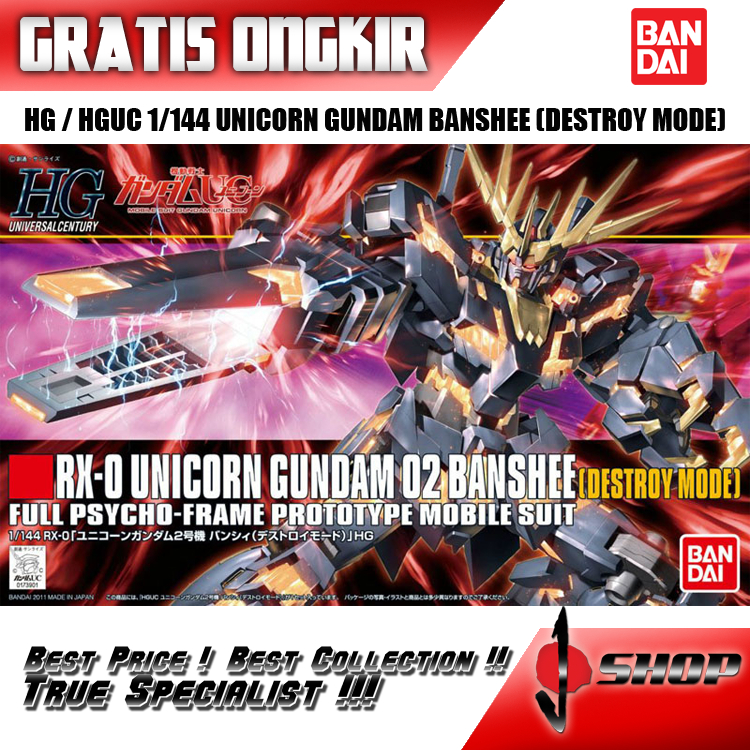 Jual HG / HGUC 1/144 UNICORN GUNDAM 02 BANSHEE (DESTROY MODE) | Shopee ...