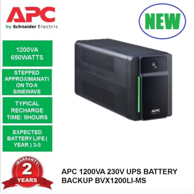 Jual Ups Apc Easy Ups Apc BVX1200LI-MS / BVX 1200 Li-Ms 1200Va / 650w ...