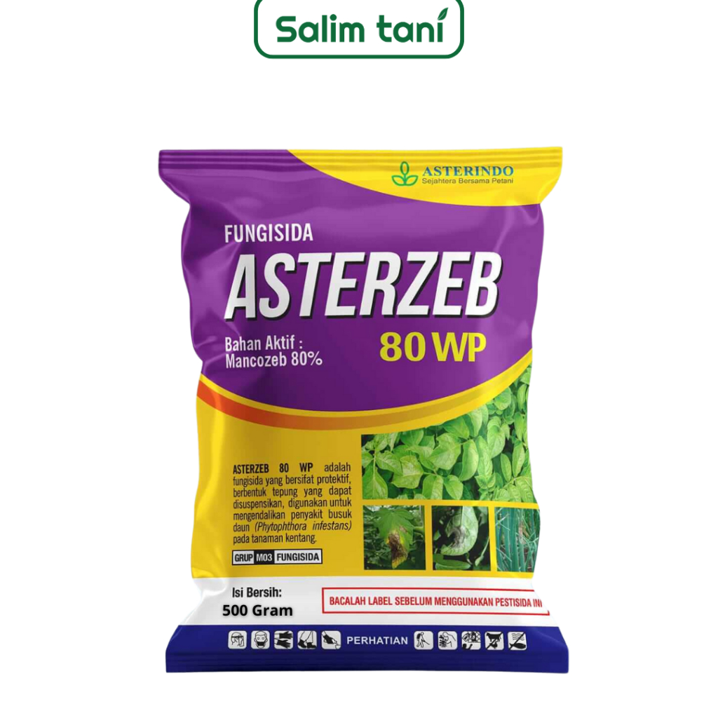 Jual Fungisida ASTERZEB 80WP 500 Gram Mancozeb 80% PEMBASMI JAMUR ...
