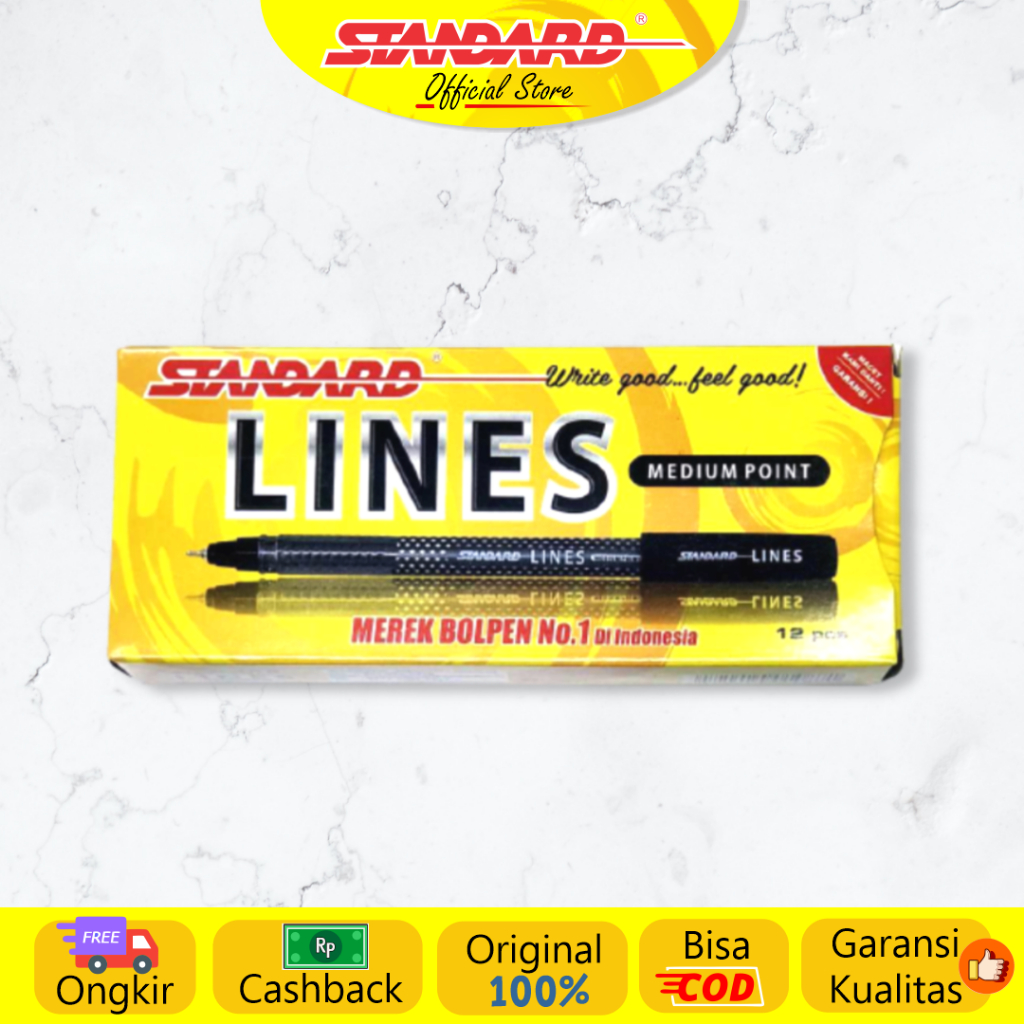 Jual Standard - Pulpen Lines Medium Point 0.7 ( Alat Tulis / Pen ...