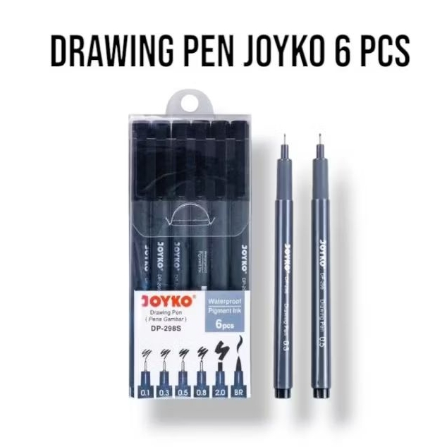Jual drawing pen / pulpen gambar joyko DP-298S (6 pcs) | Shopee Indonesia