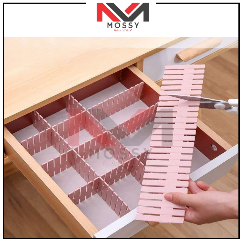 Jual MOSSY Sekat Laci Organizer isi 4 pcs Pembatas Laci Penyekat ...