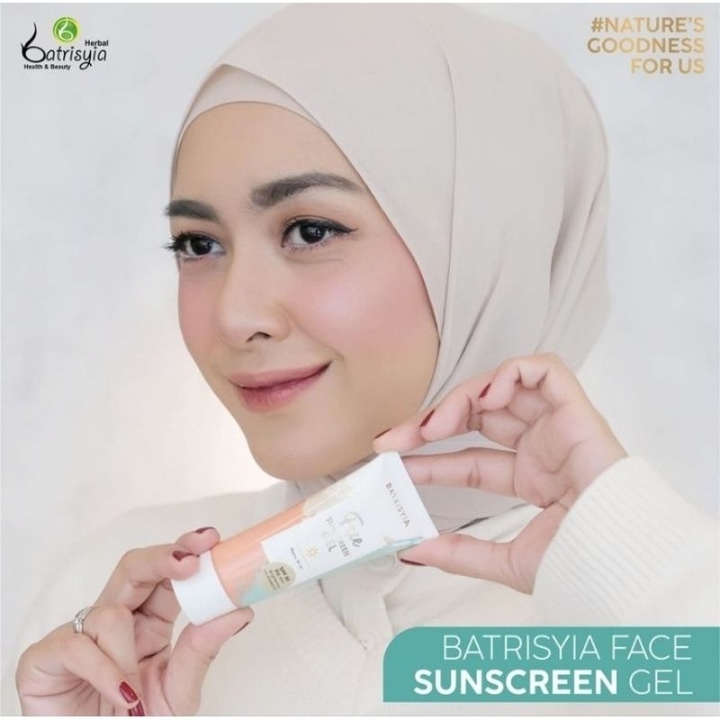 Jual Batrisyia Face Sunscreen Gel SPF 50 | Hybrid | Shopee Indonesia