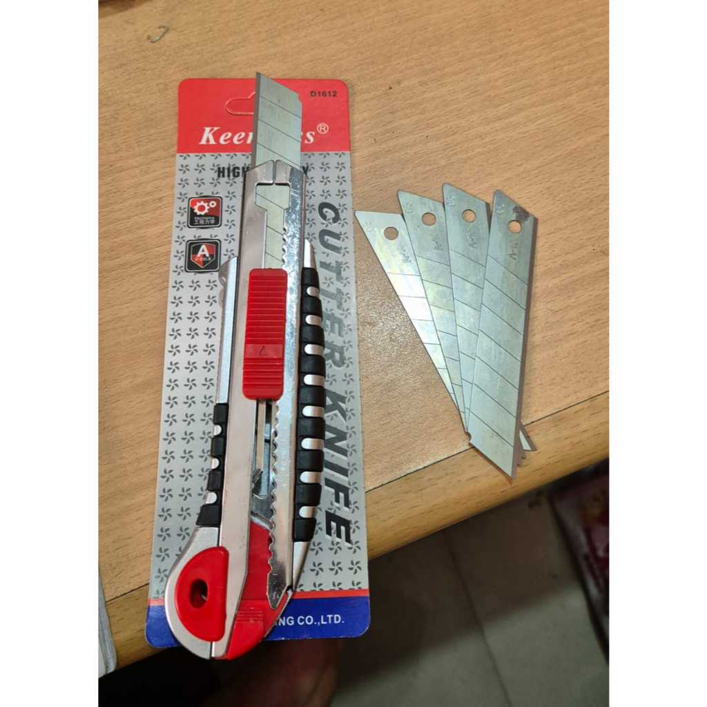 Jual Pisau Cutter Pisau Kater Heavy duty free isi 5pcs | Shopee Indonesia