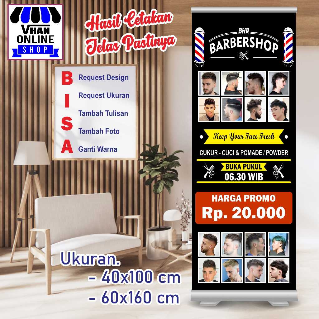 Jual Spanduk Banner Promo Barbershop atau Pangkas Rambut Keren Murah ...