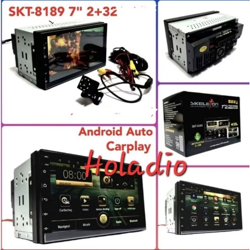 Jual HEAD UNIT ANDROID SKELETON SKT-8189 7" RAM 2+32GB CARPLAY ANDROID ...