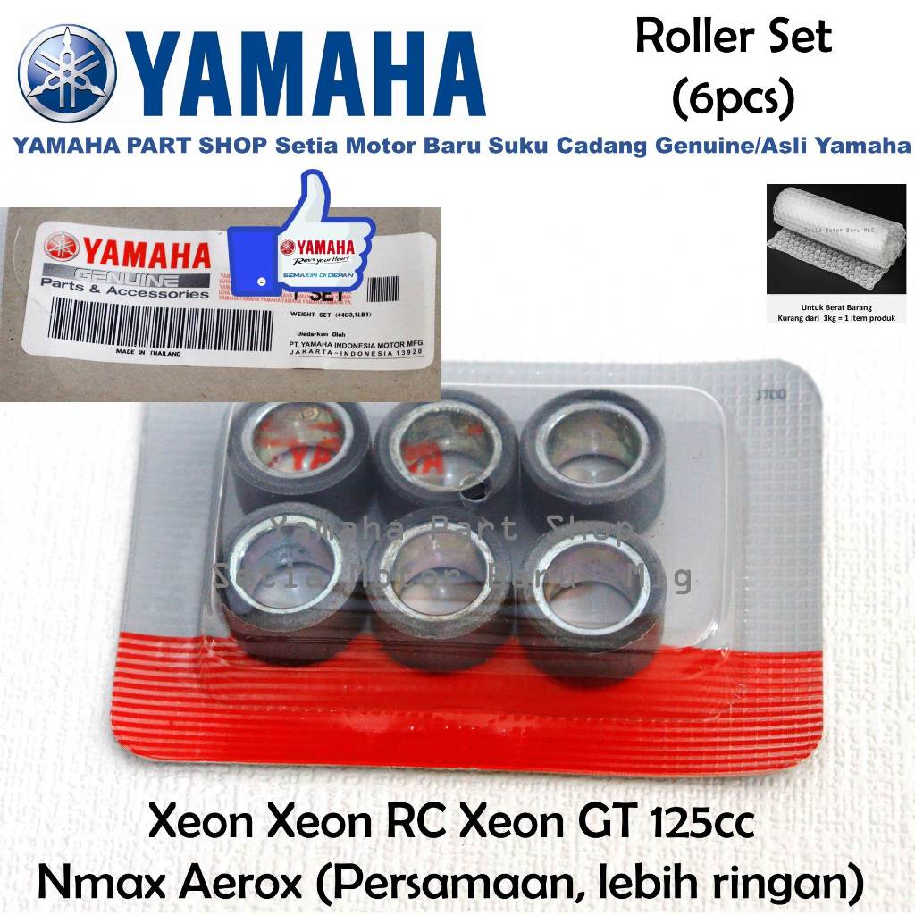 Jual Roller Roler Kit Weight Set Xeon Rc Gt 125 Nmax Aerox Original ...