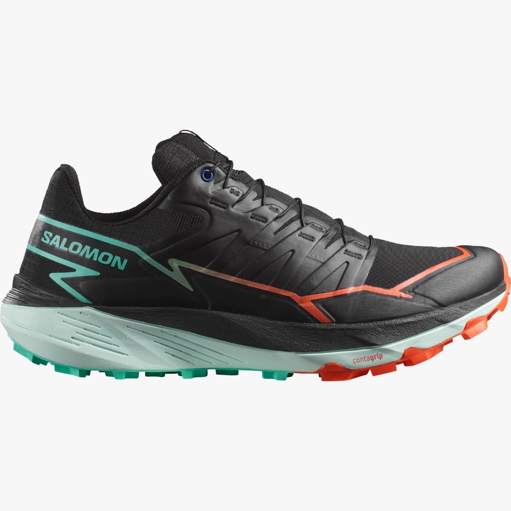 Jual SALOMON THUNDERCROSS | Black/Cherry Tomato/Electric Green | TRAIL ...
