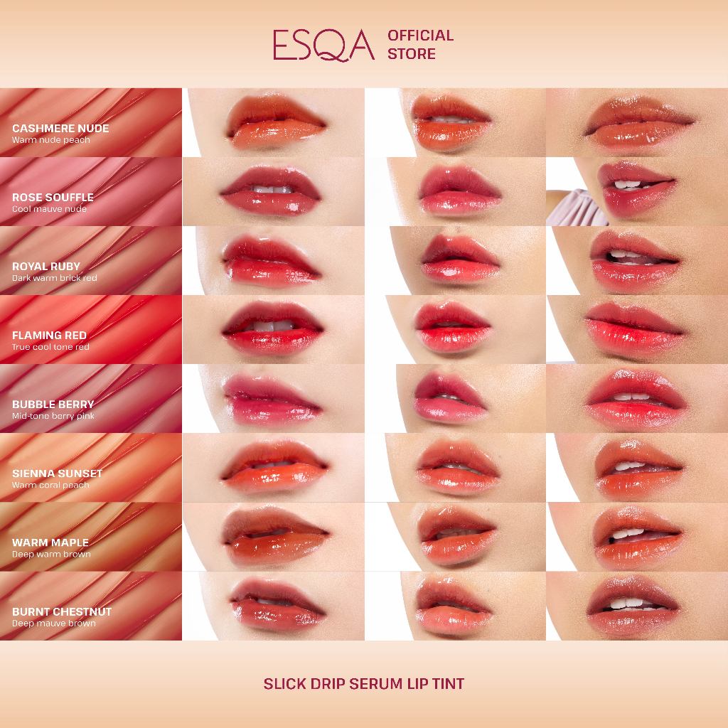 Jual ESQA Slick Drip Serum Lip Tint | Shopee Indonesia