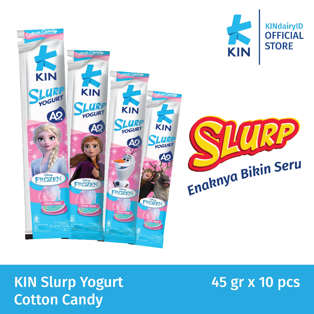 Jual Kin Bulgarian Yogurt Slurp Cotton Candy 45gr | Shopee Indonesia