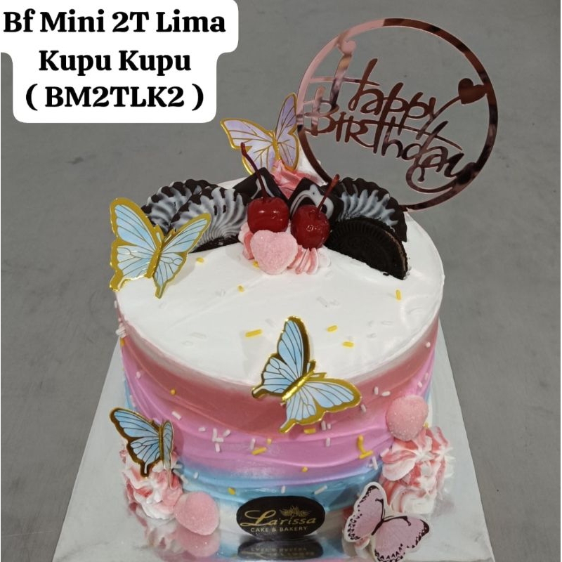 Jual black Forest cake model kupu kupu - kue ulang tahun - bolu ultah - cake ultah larissa ...