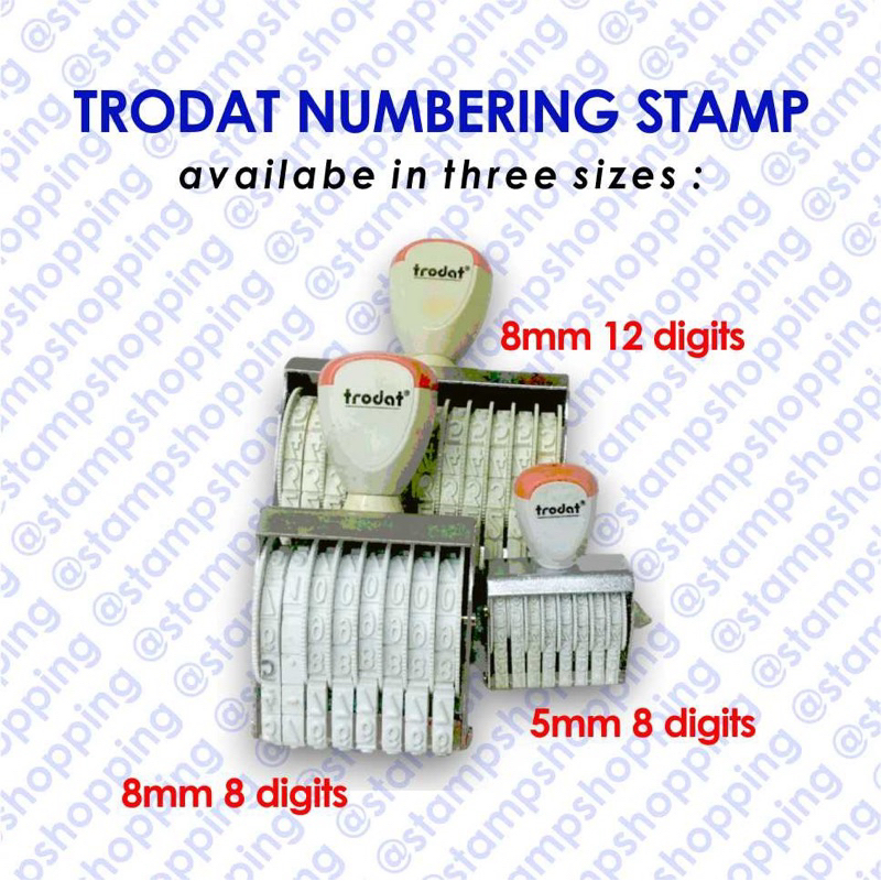 Jual [TRODAT] 8DIGITS SIZE 5MM NUMBERING STAMP | Shopee Indonesia