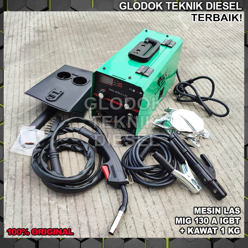 Jual RSK Mesin Las MIG 130 A Tanpa Gas Original TERBAIK Welding Machine Gasless IGBT MIG130 ...