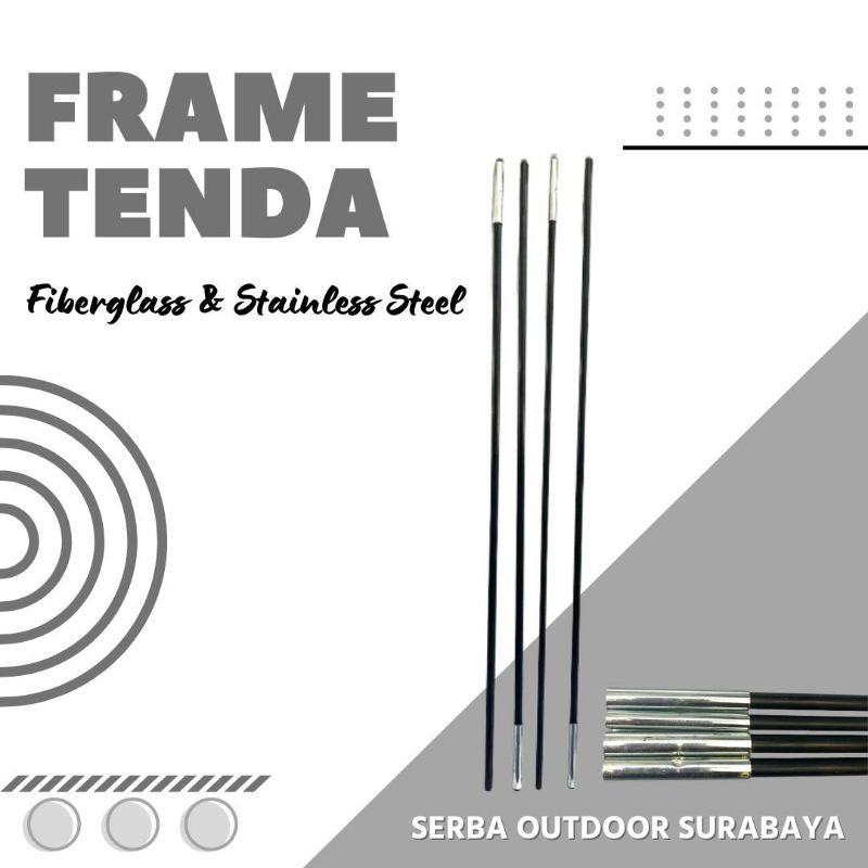 Jual Frame Tenda Fiber rangka tenda tiang flysheet | Shopee Indonesia