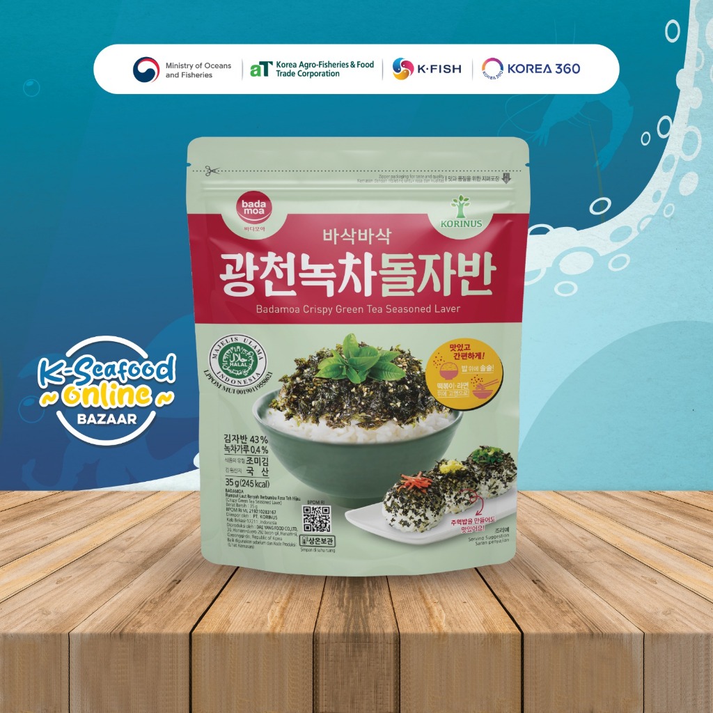 Jual K-Badamoa Crispy Seasoned Laver (Green Tea)/Makanan Korea/Rumput ...