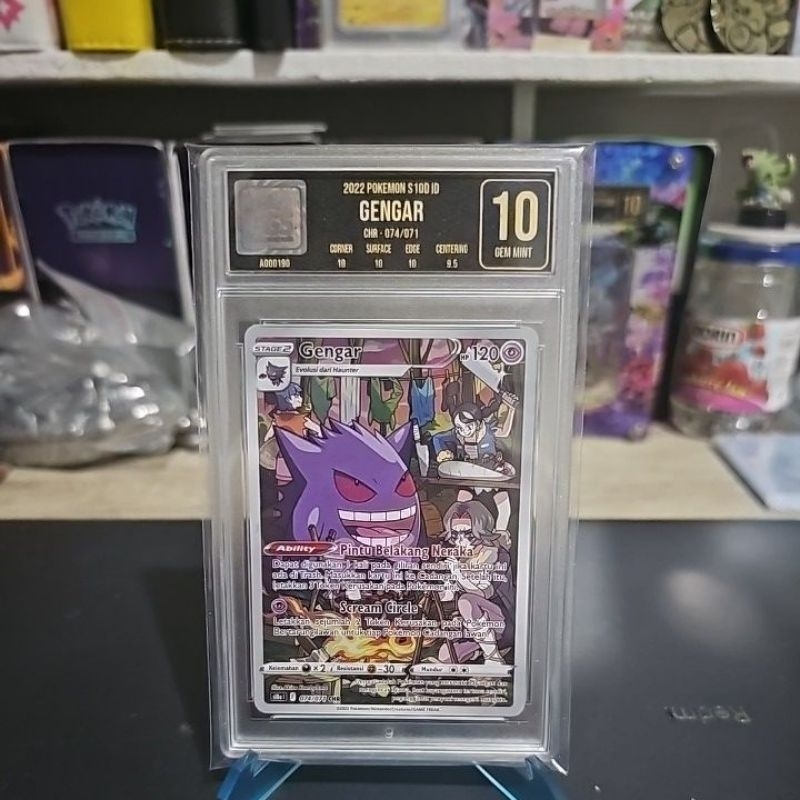 Jual gengar chr original indonesia egs 10 gem mint kartu pokemon tcg psa slab grading | Shopee ...