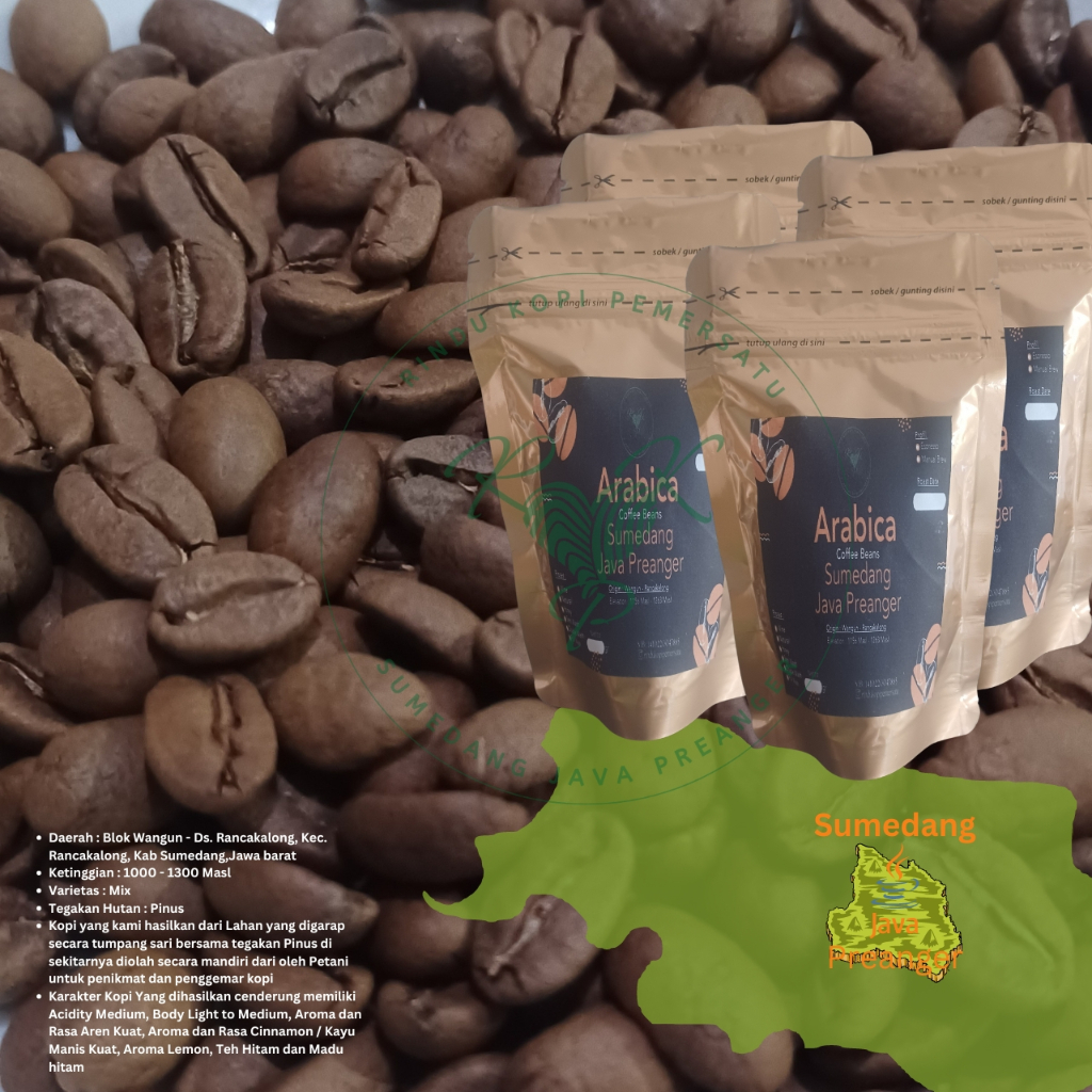 Jual Kopi Arabika Sumedang Java Preanger proses Full Wash 100 gr (biji ...