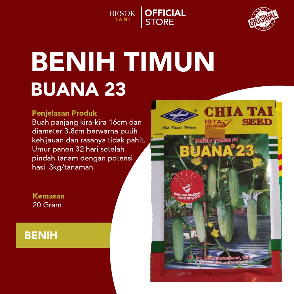 Jual BENIH TIMUN BUANA 23 F1 20 Gram | Benih | Bisi Internasional ...