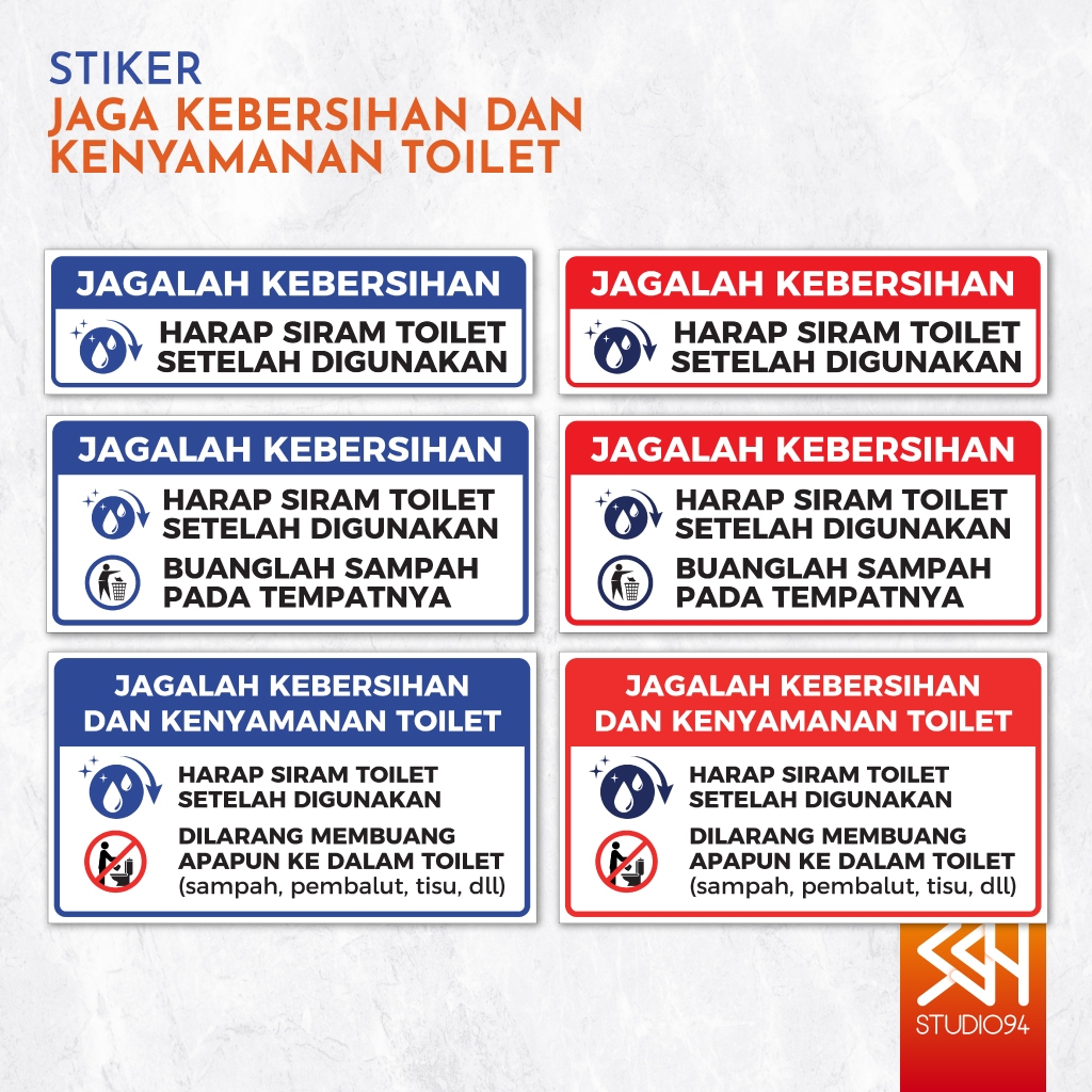 Jual Stiker Jaga Kebersihan Toilet | Sticker Jaga Kenyamanan Kloset ...
