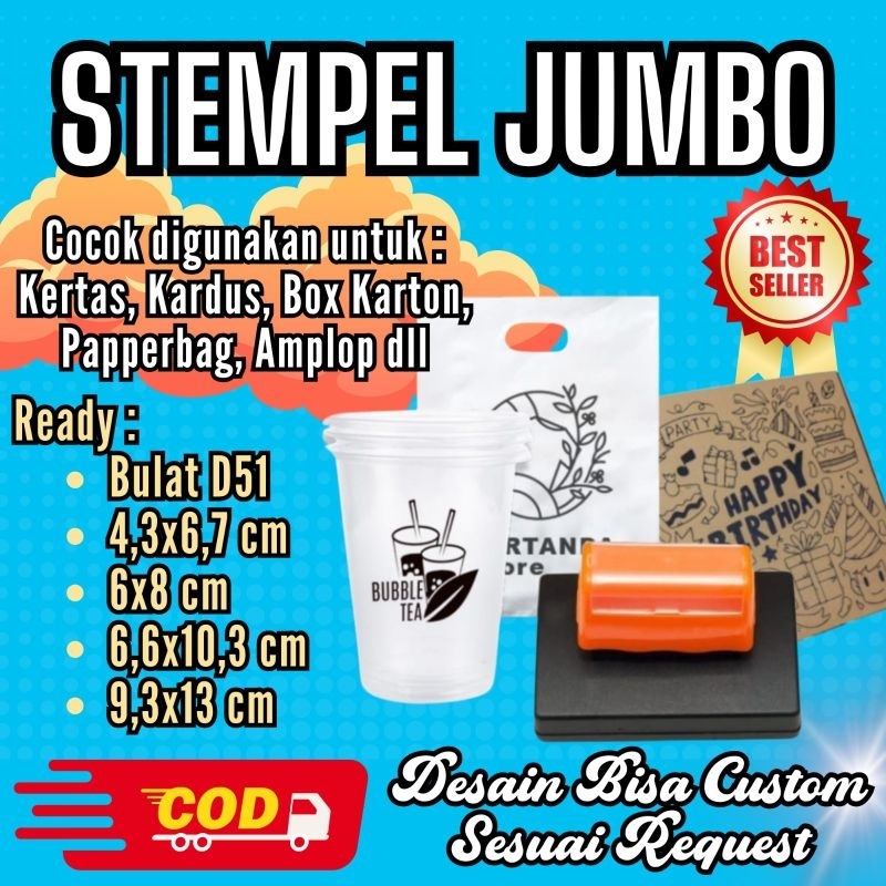 Jual [Promo] Stempel Flash Custom Jumbo Plastik & Cup | Free Desain ...