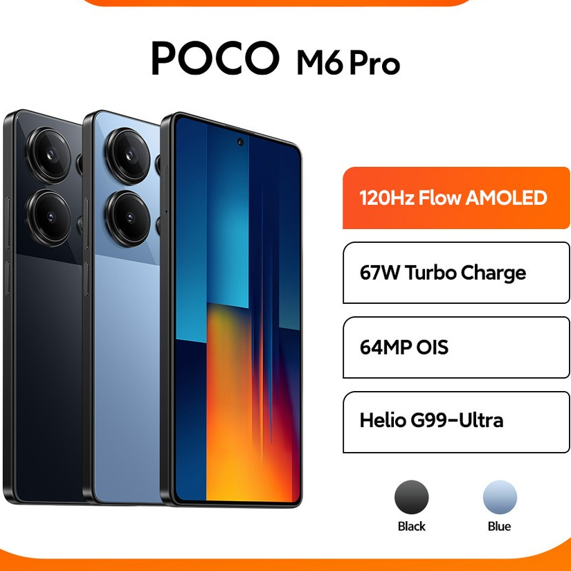 Jual Xiaomi POCO M6 Pro | 120Hz Flow AMOLED 64MP triple camera OIS 67W ...