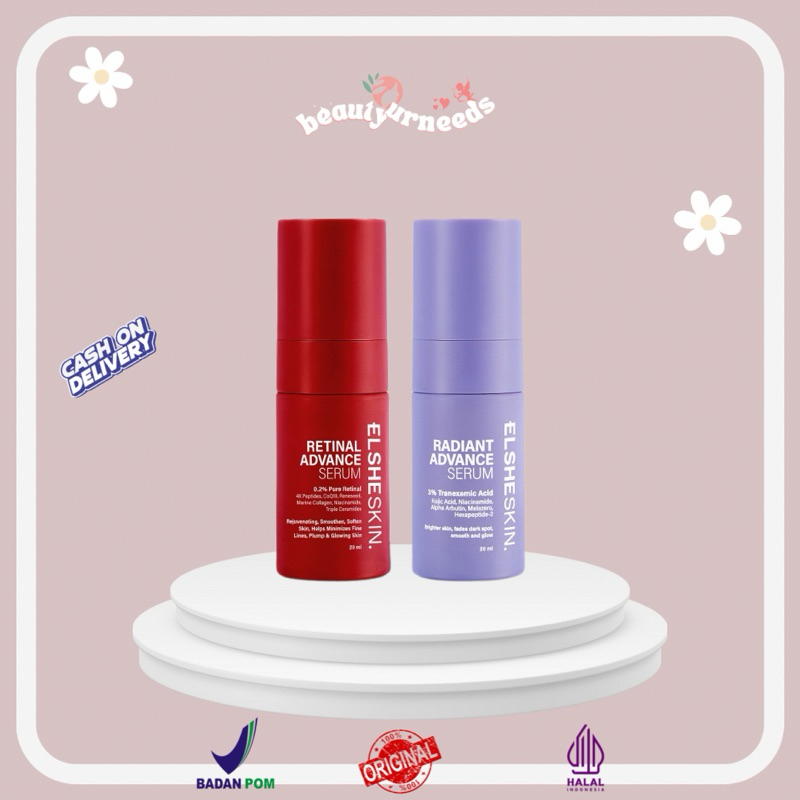 Jual [READY NEW FORMULA] ELSHESKIN Retinal Advance Serum 20ml & Radiant ...