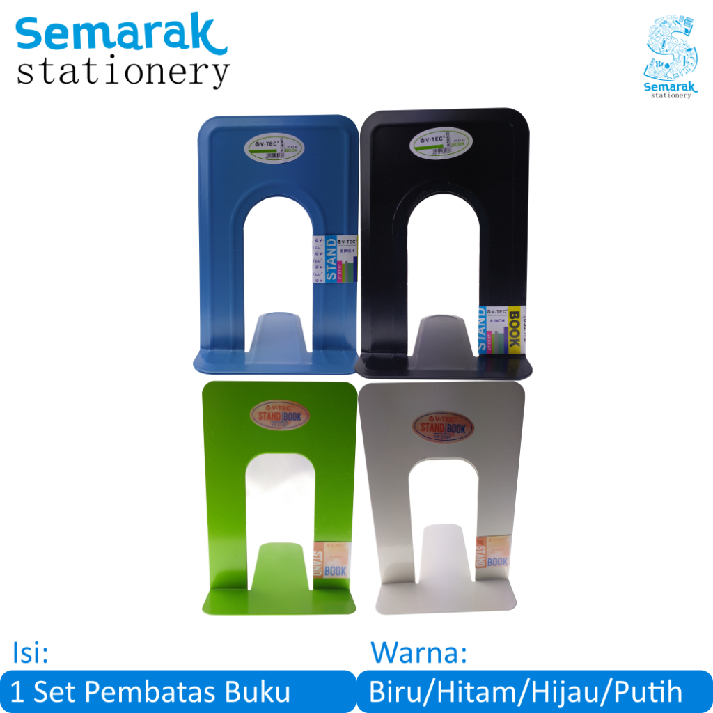 Jual Vtec ST-07 Pembatas Buku Besi - Hitam / Biru / Putih / Hijau [1 ...