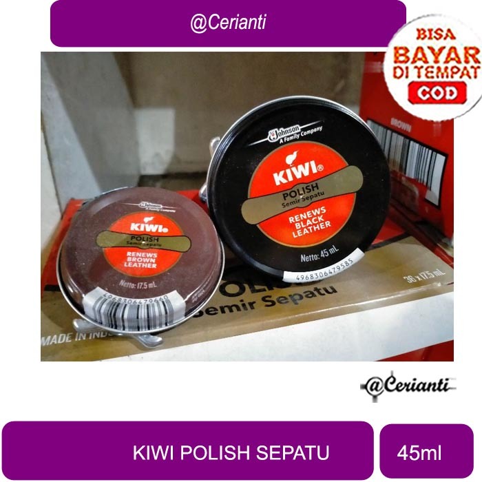 Jual Kiwi Semir Sepatu Hitam Kiwi Paste SP Shoe Polish Semir Sepatu Black 45ml_Cerianti | Shopee ...