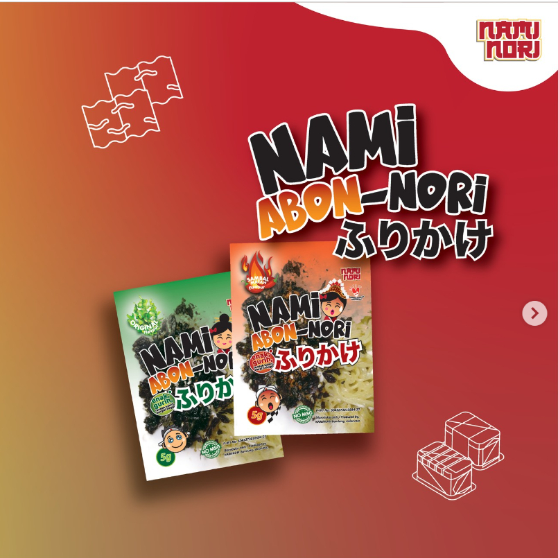 Jual NAMI ABONORI Abon Rumput Laut / Seaweed / Nori SAMBAL MATAH (1 Sachet @5g) | Shopee Indonesia