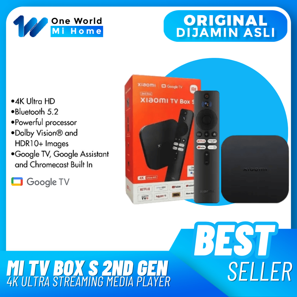 Jual Mibox TV Box S (2nd Gen) 4K Ultra HD BT5.2 2GB 8GB G00gle TV ...