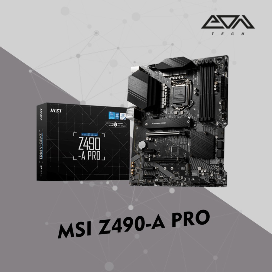 Jual MSI Z490-A PRO MOTHERBOARD ATX LGA 1200 (support Gen 10 & 11) | Shopee Indonesia
