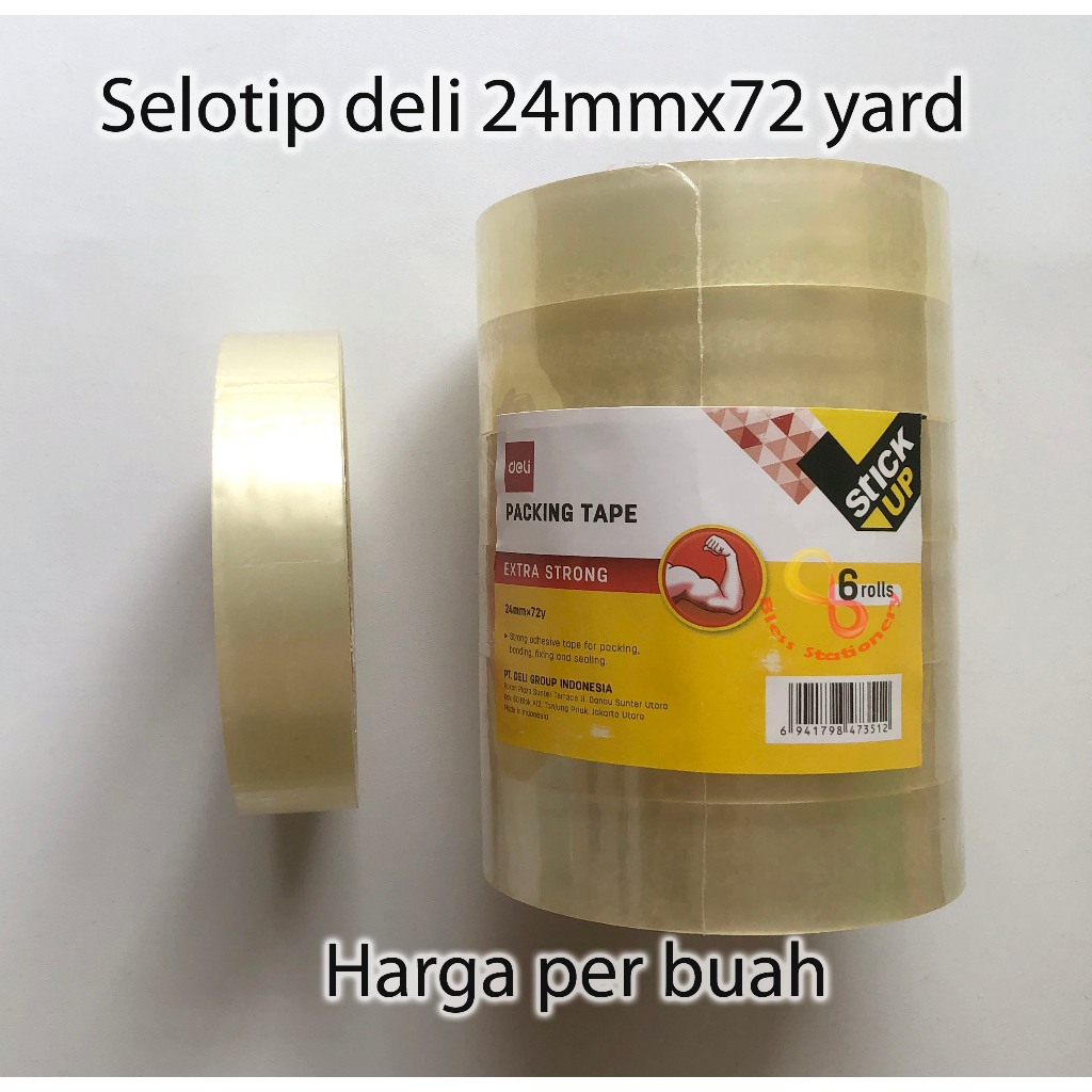 Jual Selotip 24mm x 72 yard isolasi solatip 1 inch perekat 1 inci ...
