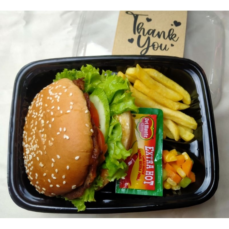 Jual PAKET BENTO BEEF BURGER#ENAK-MURAH-BERGIZI | Shopee Indonesia