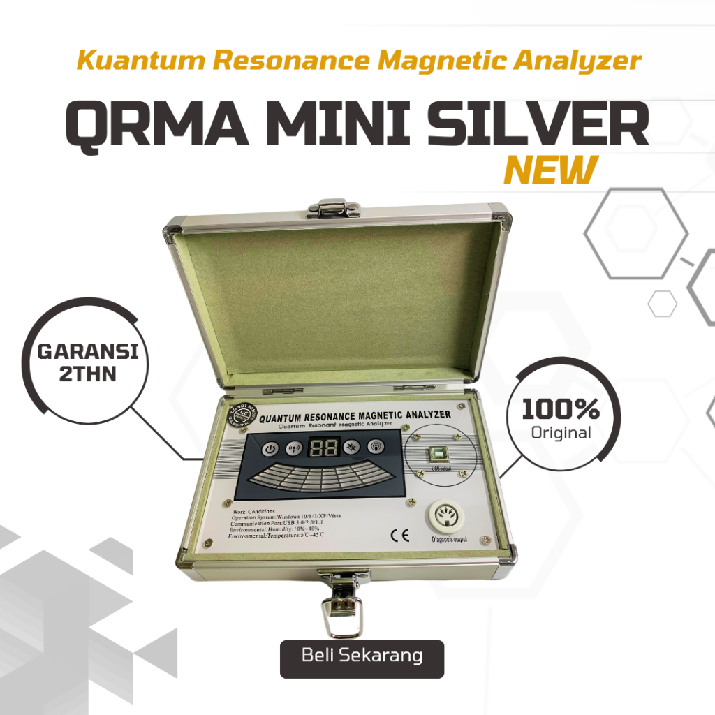 Jual QRMA Quantum Mini Silver BAHASA INDONESIA Garansi 2 Tahun (Quantum Resonance Magnetic ...