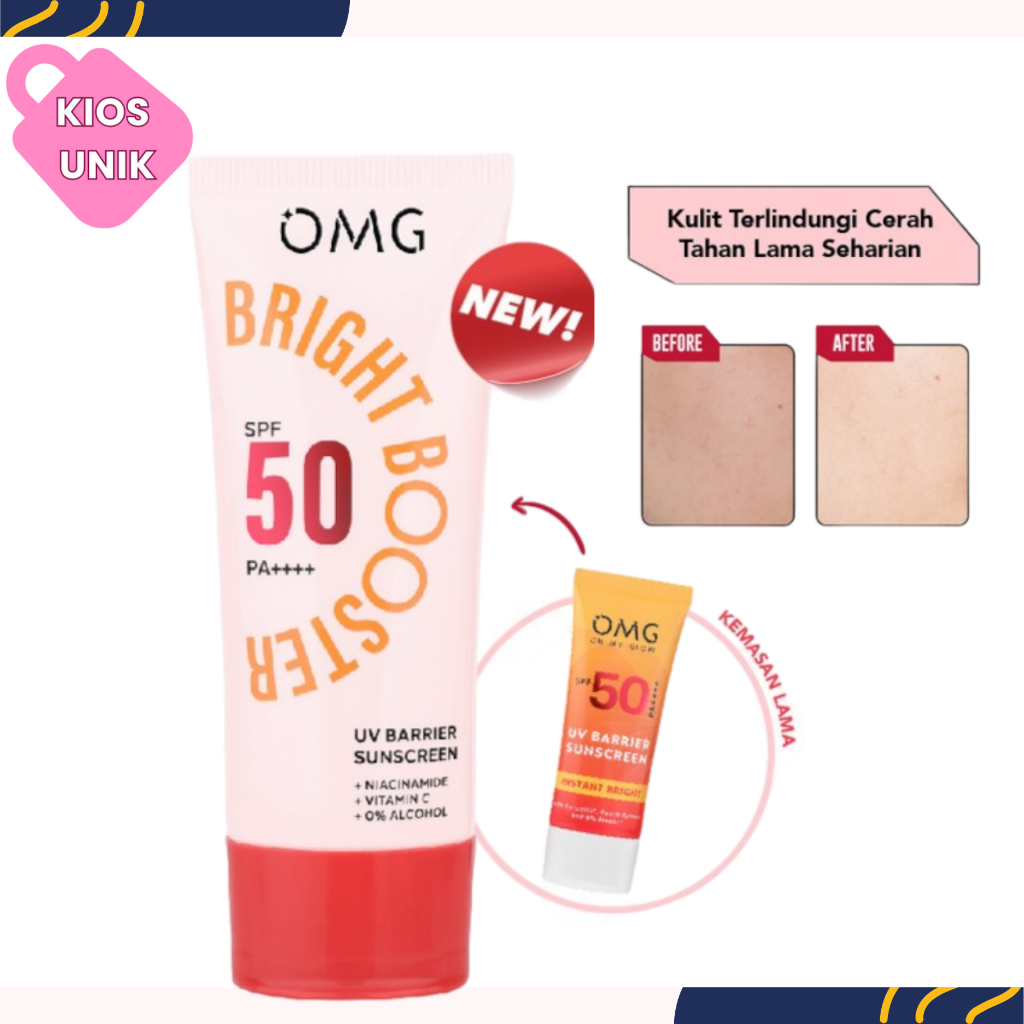 Jual OMG Oh My Glow Bright Booster UV Barrier Sunscreen SPF 50 PA ...