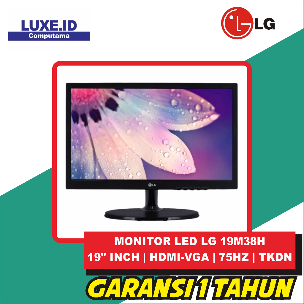 Jual Monitor LG 19" 19M38H HDMI VGA TKDN 75Hz 5ms | Shopee Indonesia