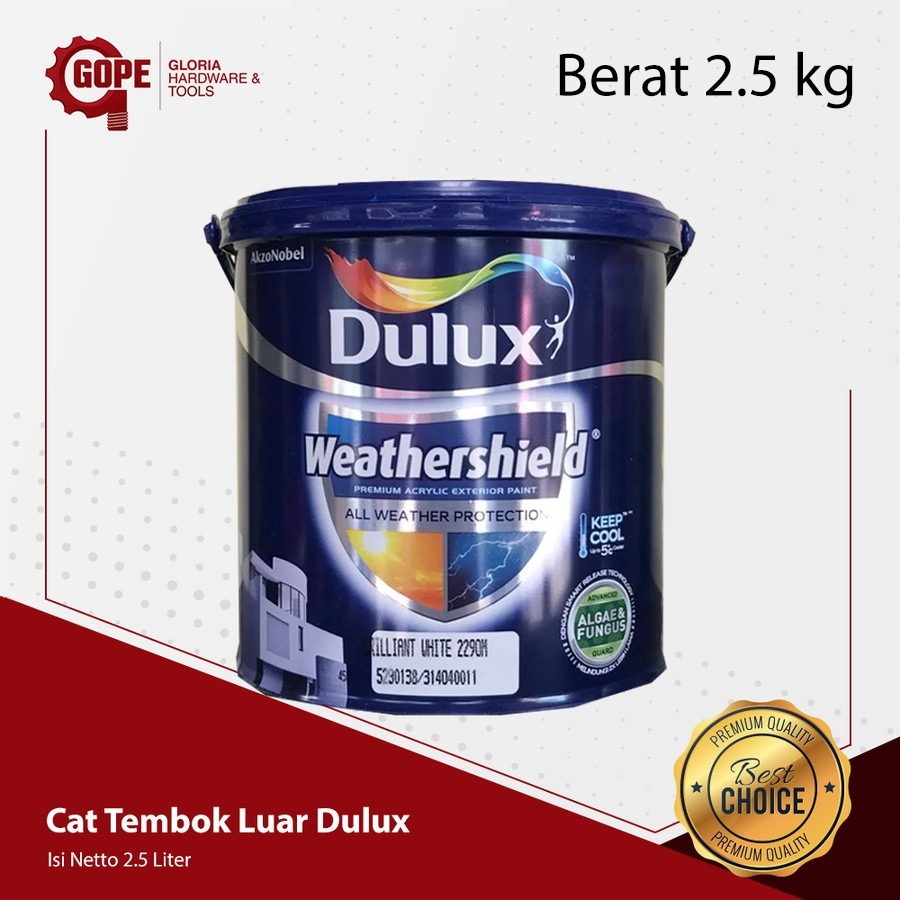 Jual Cat Tembok Dinding Luar Dulux Weathershield Exterior Kemasan Galon ...