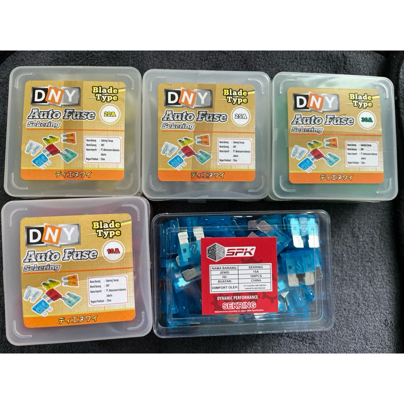 Jual Fuse / Sekring Besar & Kecil 10A,15A,20A,25A,30A ISI 100PCS ...