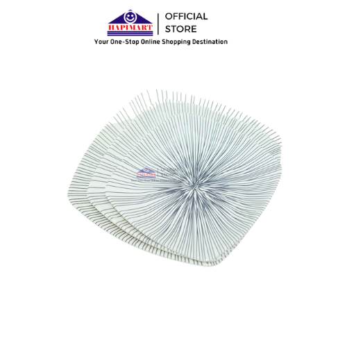 Jual Piring Melamine Bermotif Garis Biru Persegi Dangkal/Piring Makan ...
