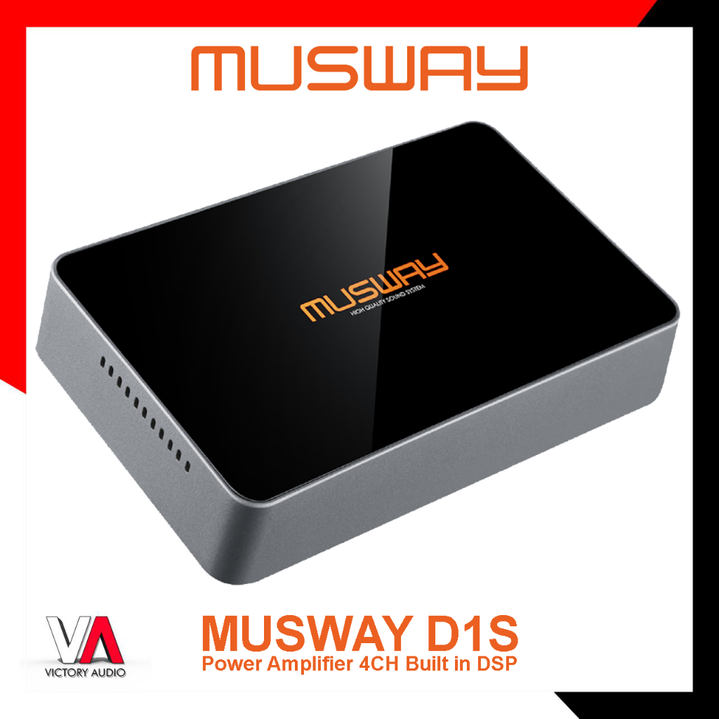 Jual Power Amplifier 4 Channel Built in DSP 6Channel MUSWAY D1S Class AB 4CH Power Amp Built in ...