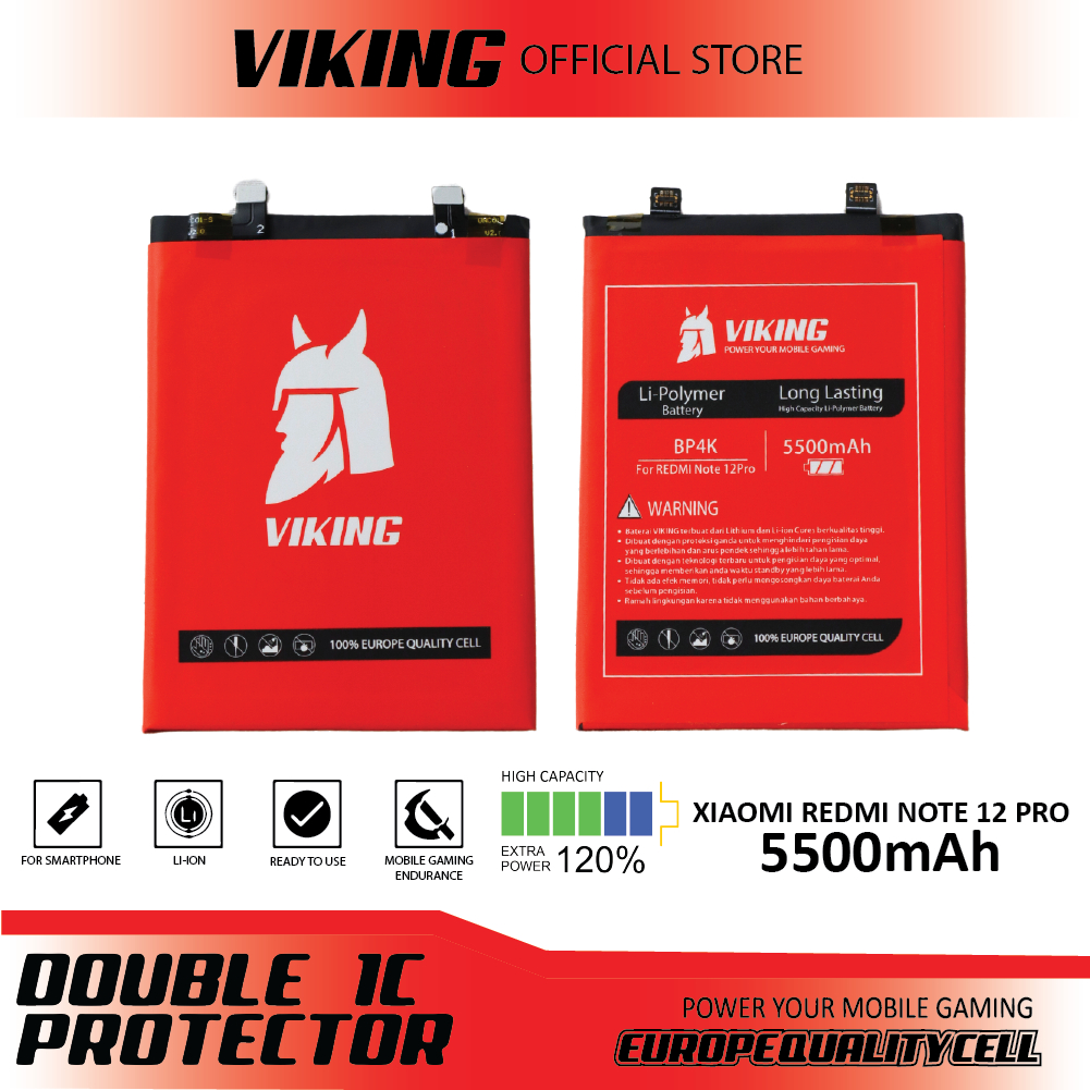 Jual VIKING Baterai Redmi Note 12 Pro 5G - Poco X5 Pro BP4K Double ...