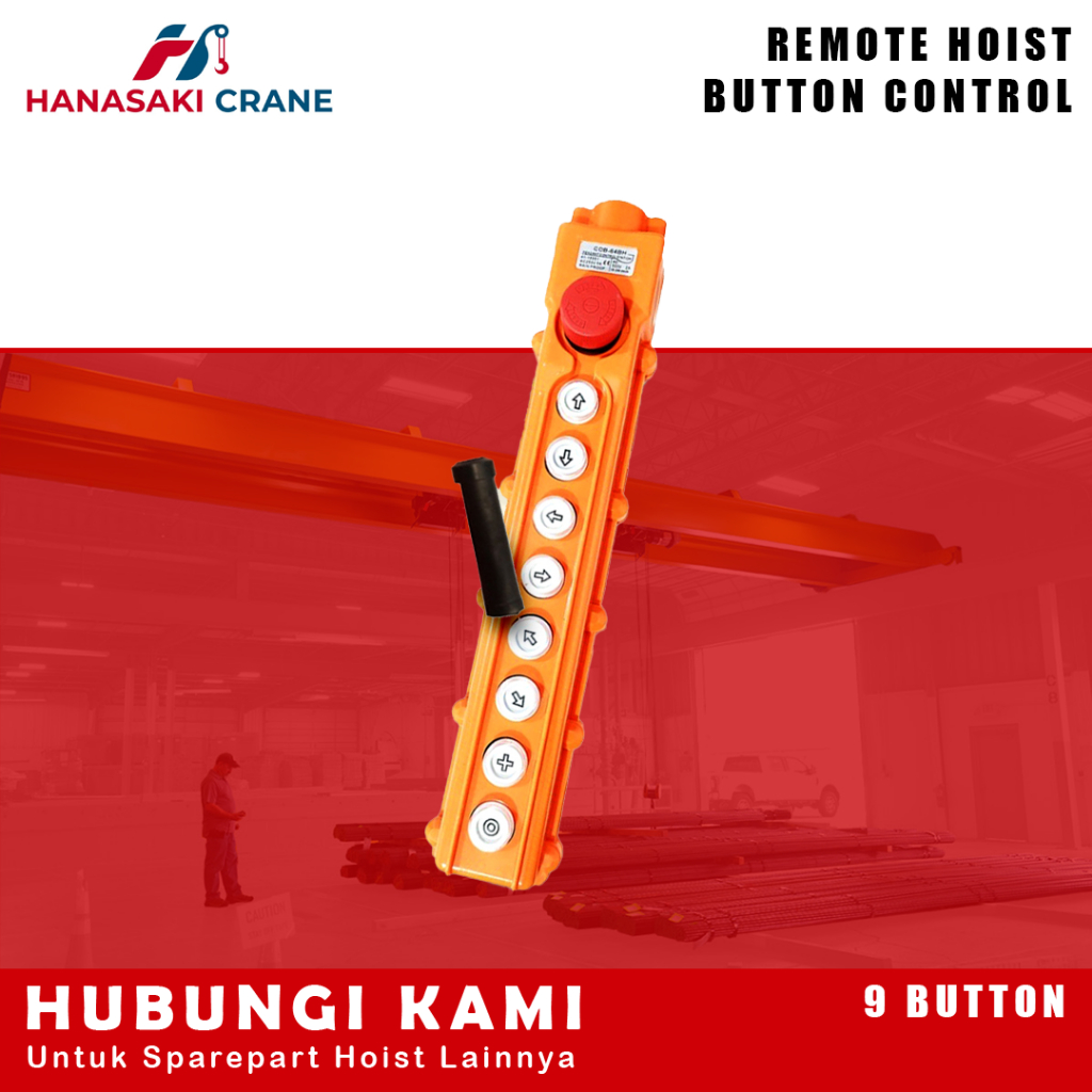 Jual Remote Hoist Button Control 9 Tombol / Remot Crane Push Button ...