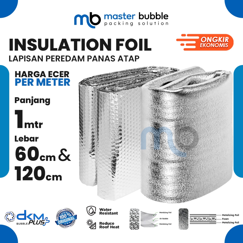 Jual Peredam Panas Atap Rumah Harga Ecer 1meter x 60cm & 120cm /Bubble ...