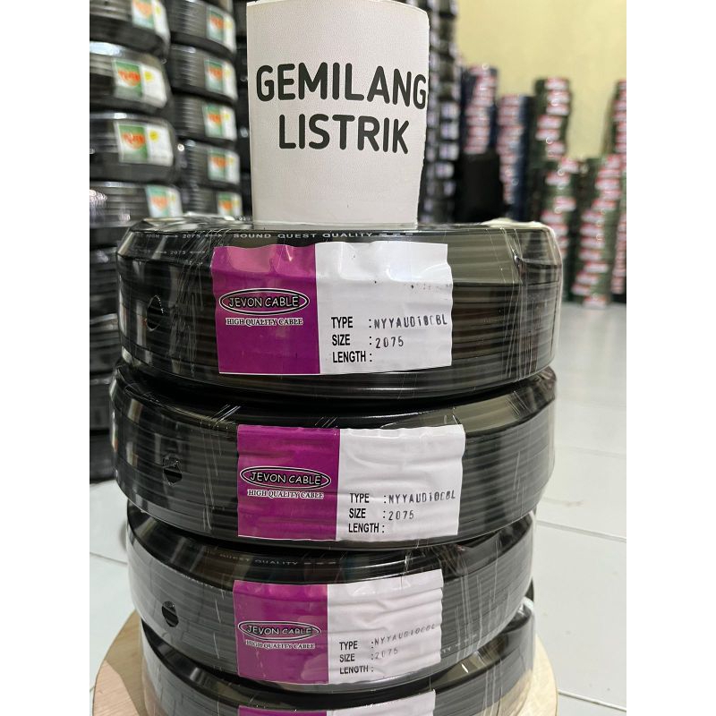 Jual Kabel listrik/audio JEVON 2x0,75mm (50meter/RoLL) Isi 2 Serabut ...