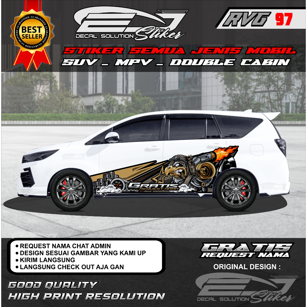 Jual RVG97-LIVERY CUMI DARAT LANGSUNG CETAK GRATIS CUSTOM NAMA-STIKER ...